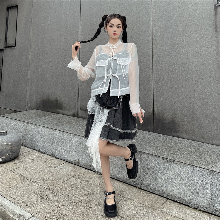 Sheer China Shirt WHITE – YOU ARE MY POISON